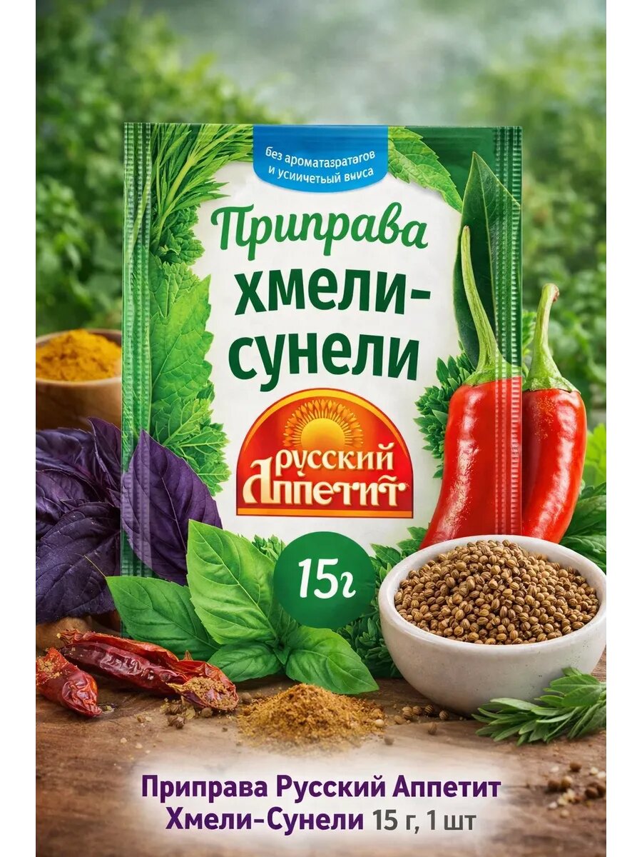 Приправа русский аппетит хмели-сунели 15 г.