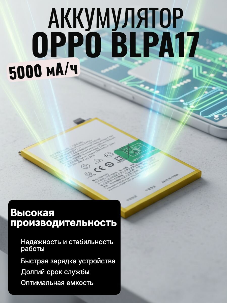 Аккумулятор для Oppo BLPA17 (Realme C53 / C65 / C67 / 12 5G / 13 5G)