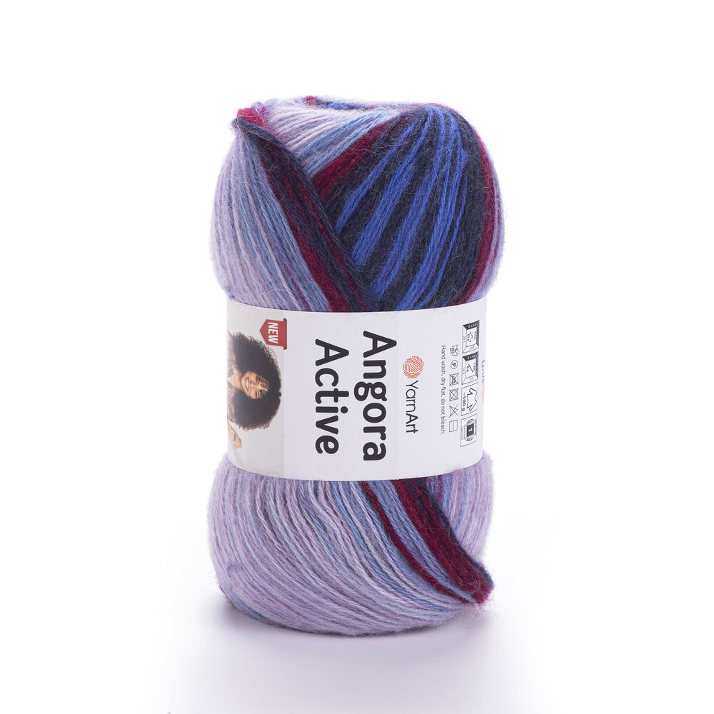 Пряжа для вязания YarnArt Angora Active 855 сиреневый фуксия 100 гр/500 м 20% шерсть, 80% акрил