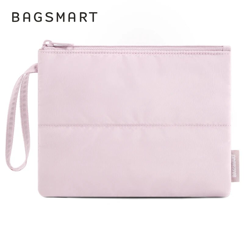BAGSMART косметичка дорожная розовый полиэстер