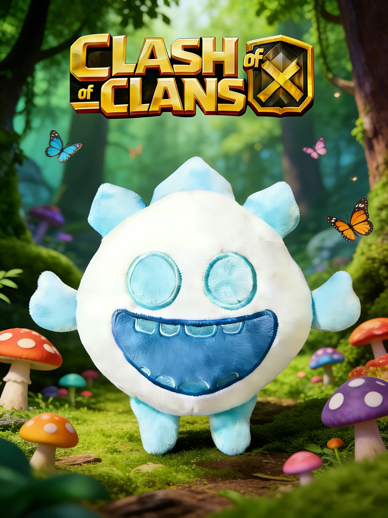 Мягкая игрушка Clash of Clans / Clash Royale: Ледяной дух (Ice Spirit), 9 см