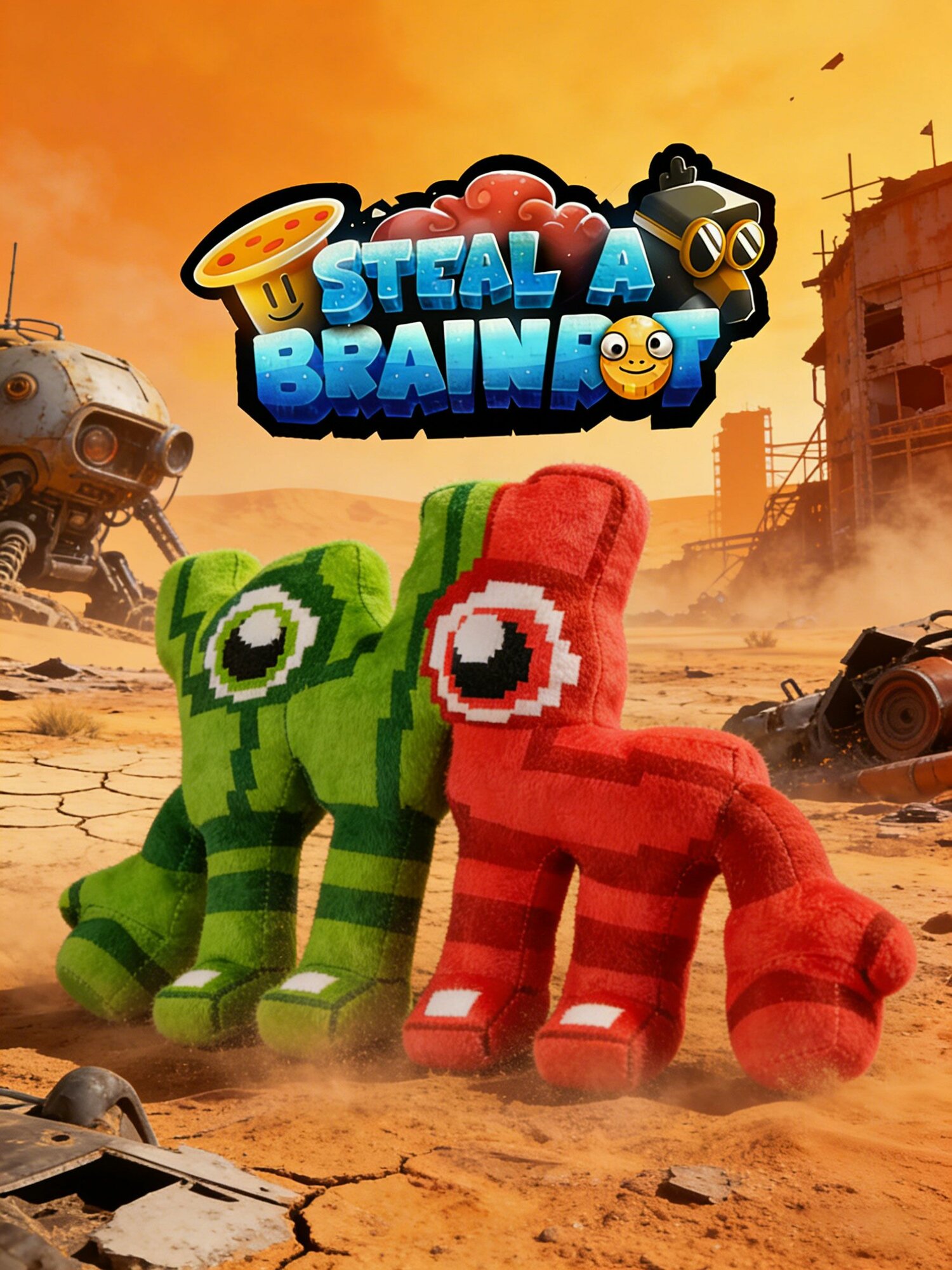 Мягкая игрушка Roblox (Роблокс) Steal a Brainrot: W or L, мем