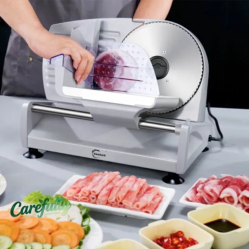 Ломтерезка электрическая , слайсер для нарезки мяса, колбасы, сыра, овощей, бытовая техника для кухни