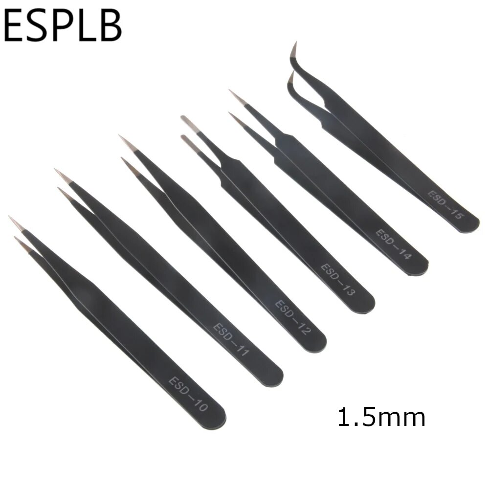 ESPLB антистатические пинцеты из нержавеющей стали 1.5mm Thickness