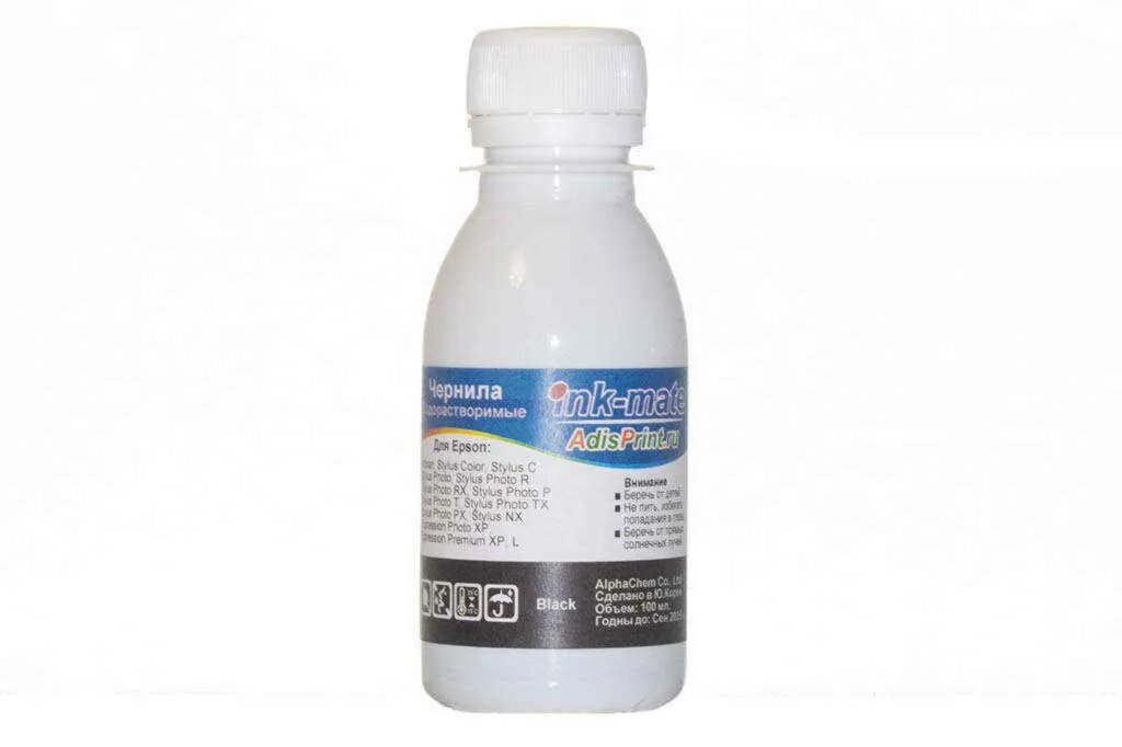 Чернила для Epson, водорастворимые, Black, 100 мл.