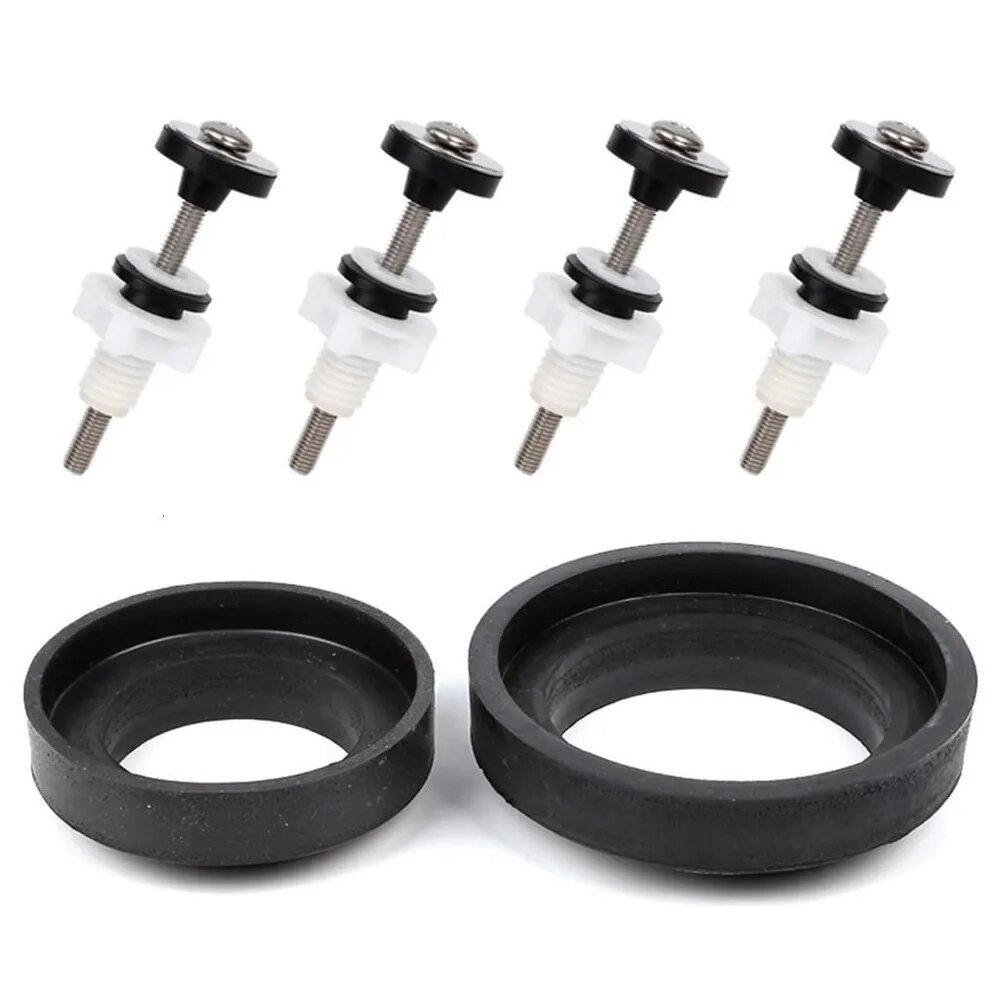 Крепеж для бачка унитаза - Комплект для установки 4 шт, пластик, нержавеющая сталь