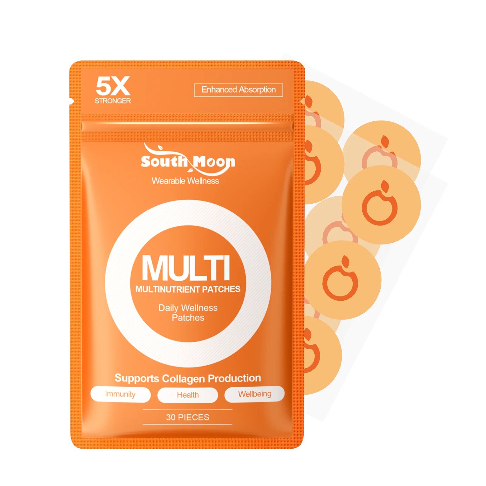 South Moon MULTI Мультивитаминные Пластыри, 30 шт, Immune Support