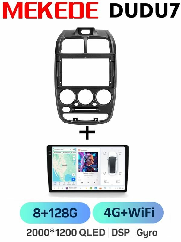 Магнитола 9" Mekede DUDU7 8/128 Gb для Hyundai Accent II 2 LC2 F1 1999-2012 carpay Android