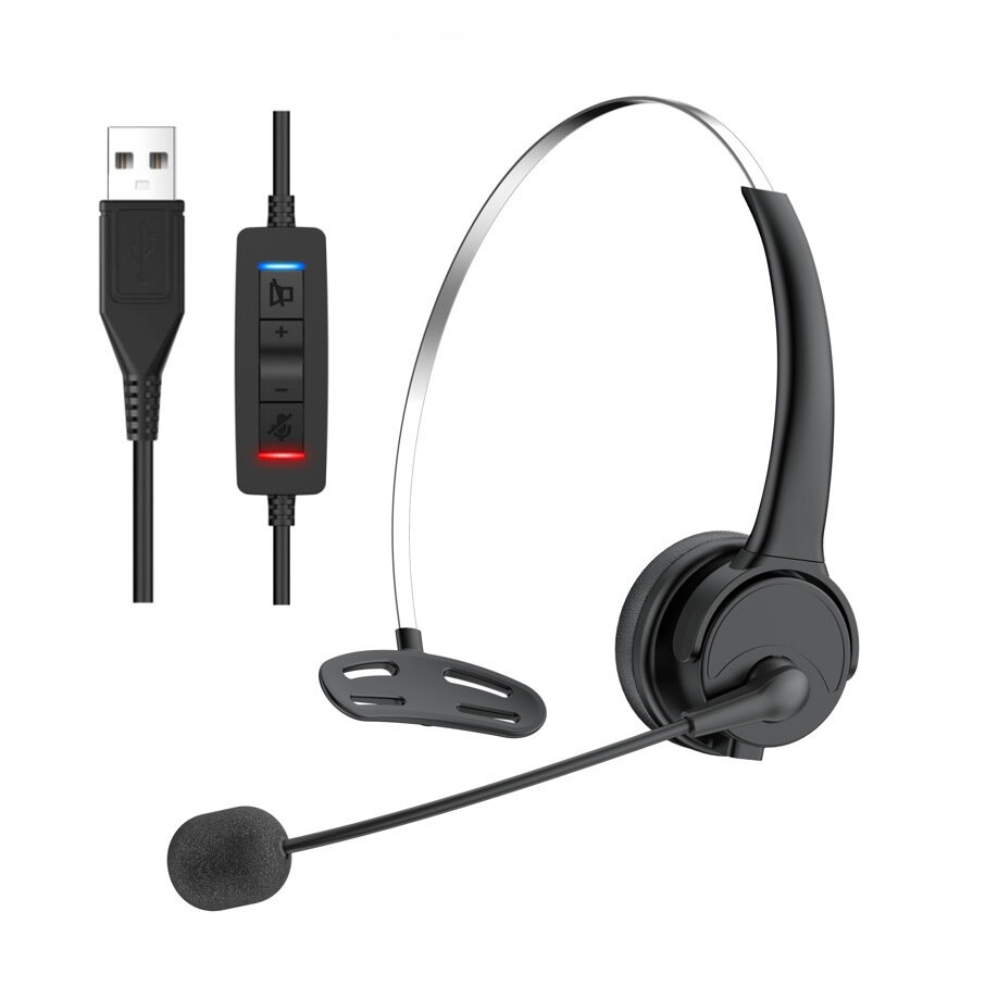 OY131 Гарнитура с интерфейсом USB, бар-контролем, кабелем 1.6 м, шумоподавлением для колл-центров