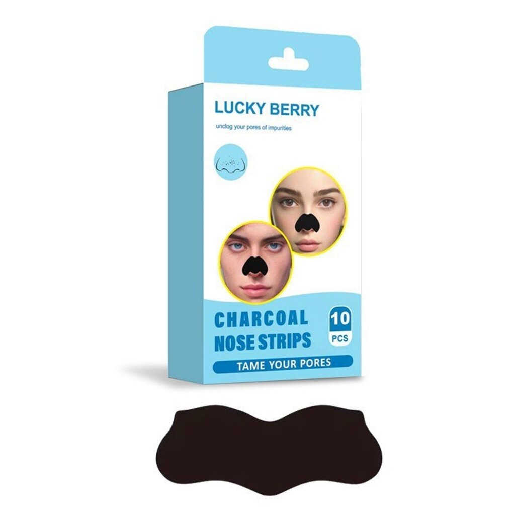 Полоски Для Удаления Угрей, Глубоко Очищающие Полоски Для Носа с Мгновенным Очищением Пор Натуральными Угольными Полосками Для Носа Унисекс