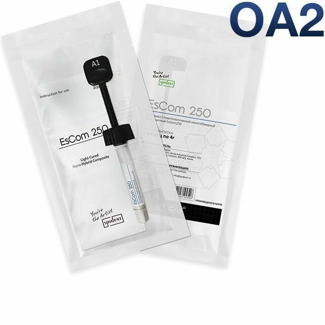 ЭсКом 250 цвет OA2 (1 шприц Х 4г) цвет OA2, Spident, Южная Корея