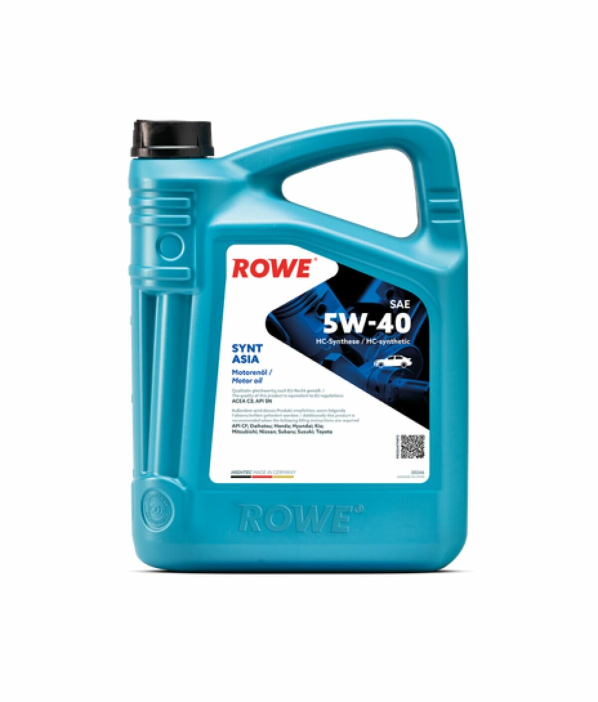 Масло Моторное Rowe Hightec Synt Asia 5W-40 5Л.(Rowe 20246005099)