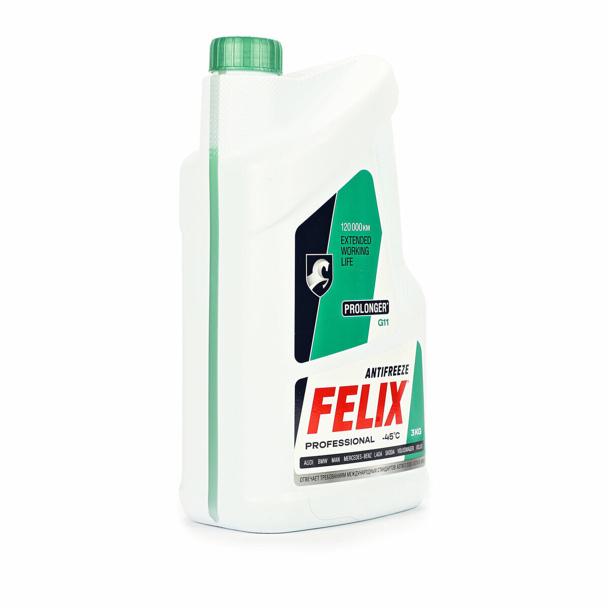 Антифриз Felix Prolonger-40 G-11 Зеленый 3Кг(Felix 430206327)