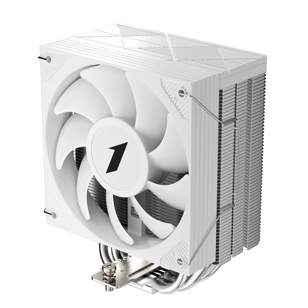 Кулер для процессора 1STPLAYER CRYO CY12 White / 4HPx6mm, single tower, 1x120mm fan, 750-1900 RPM, 57.6 CFM, 38.2 dBA / CY12-WH