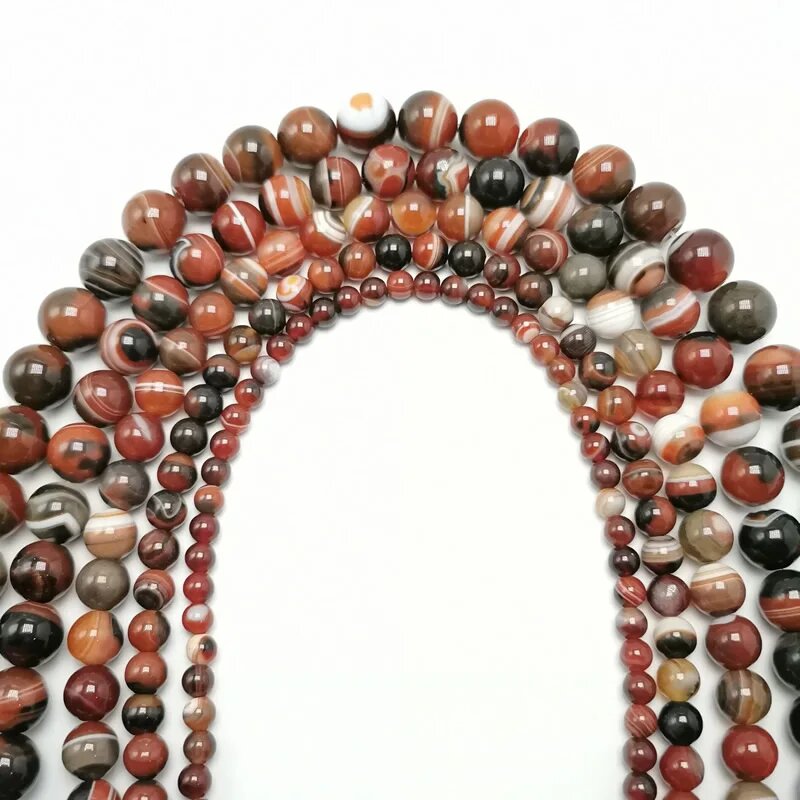 Натуральные бусины из агата чёрного цвета 6-16 мм 10mm 38pcs 1lot