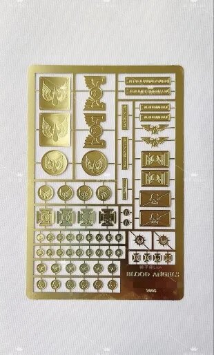 Декольный лист Blood Angels, латунь, цвет 1