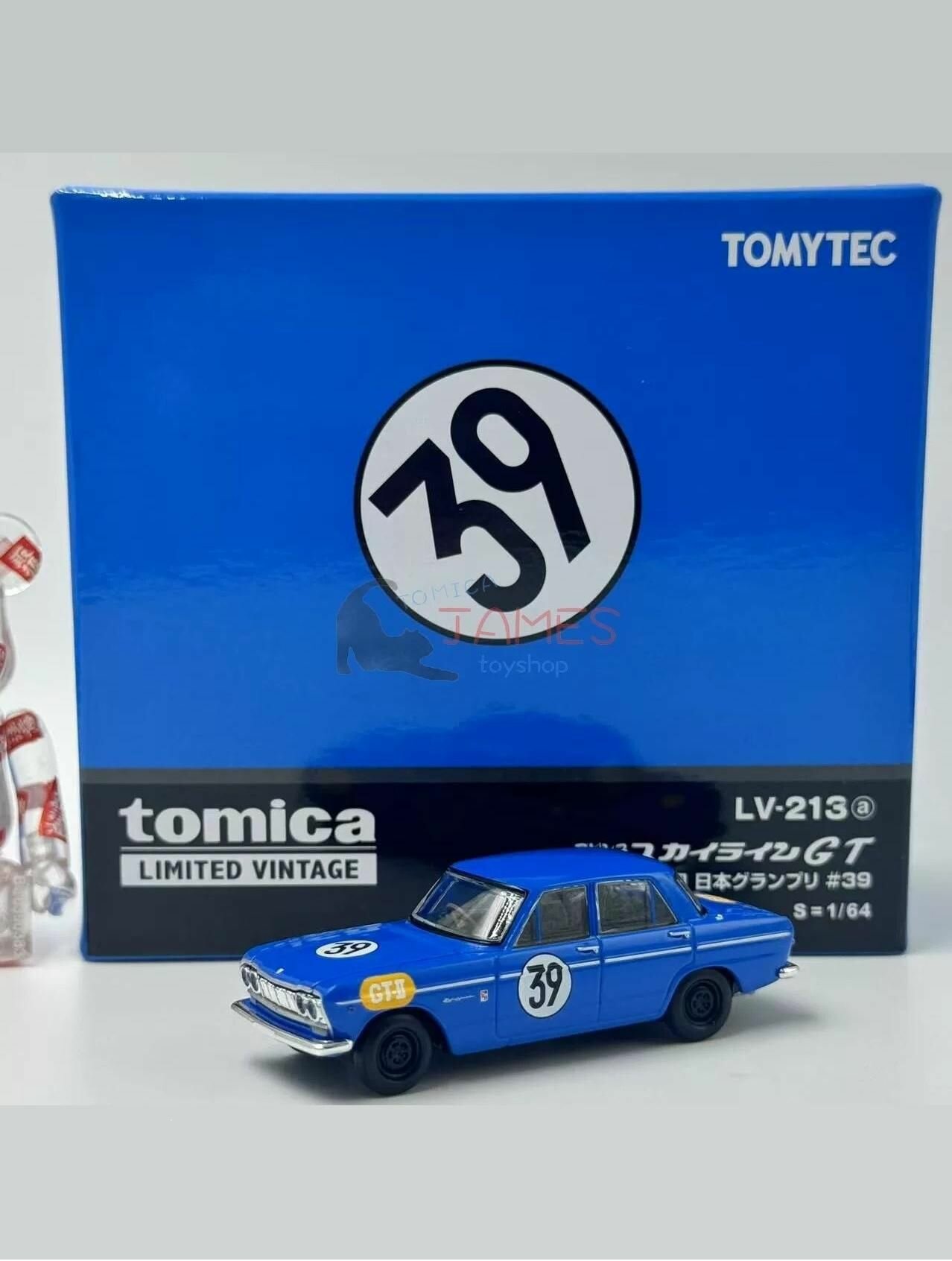 Машинка Tomytec Tomica TLV 1/64 LV-213a Nissan Prince skyline Japan Grand Prix No.39 202505 Die-cast Alloy Car Model Collection Toy Gift