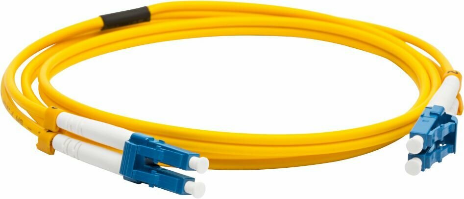 Патч-корд Lanmaster 2х9/125 мм, OS1/OS2, LC дуплекс-LC дуплекс, длина 1 м, оранжевый (LAN-2LC-2LC/SU-1.0)