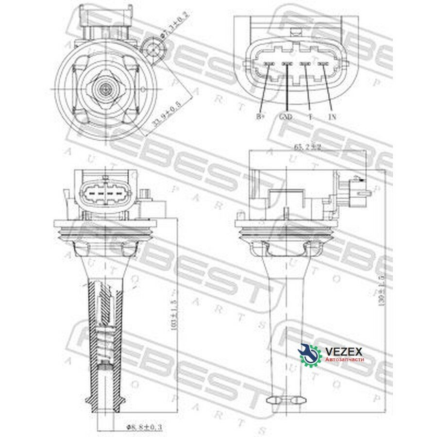 FEBEST 27640-002 катушка зажигания 27640-002