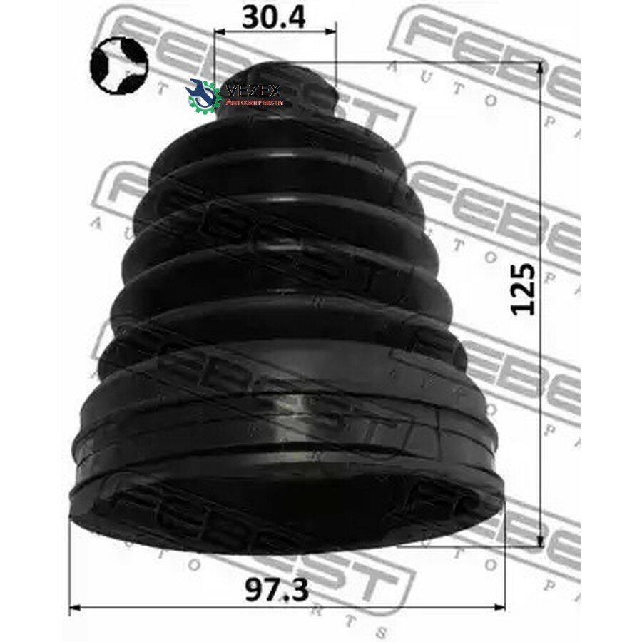 FEBEST 2115-TR9DT Пыльник ШРУС, комплект