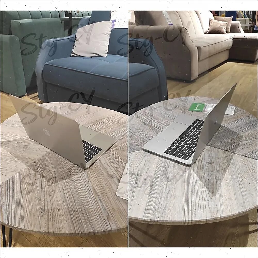 Муляж MacBook Pro серебристого цвета, масштаб 1:1, для демонстрации, с изображением экрана — фото 1