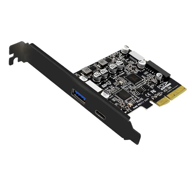 10 Гбит/С PCIe - USB 3.2 Gen 2 Hub Card 4-Портовый Настольный Адаптер