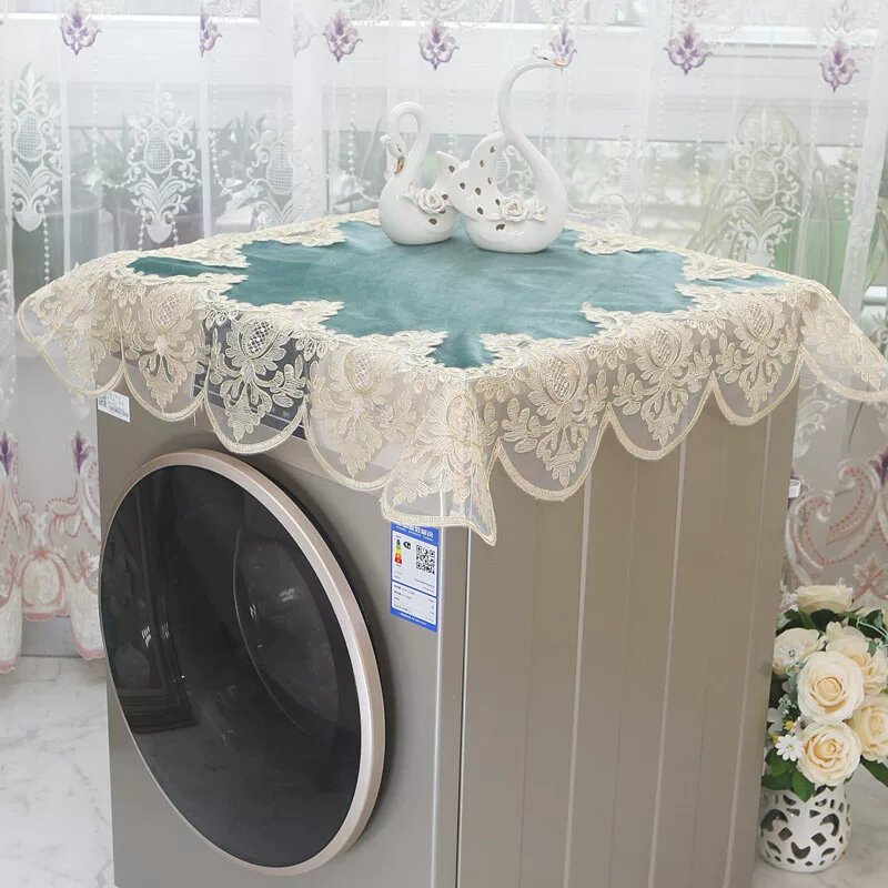 Покрытие для стиральной машины в королевском синем, 83x83 см, элегантная ткань, защита от пыли и солнца