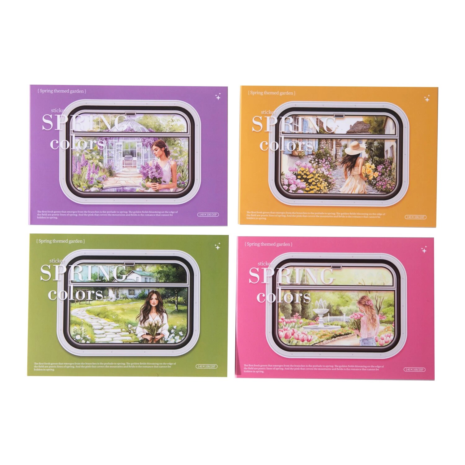 Наклейки "Spring Renewal Garden" set of 4