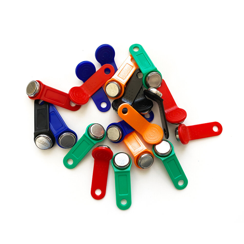 Ключ для домофона RW1990, заготовка-таблетка перезаписываемая, разные цвета (10 шт)