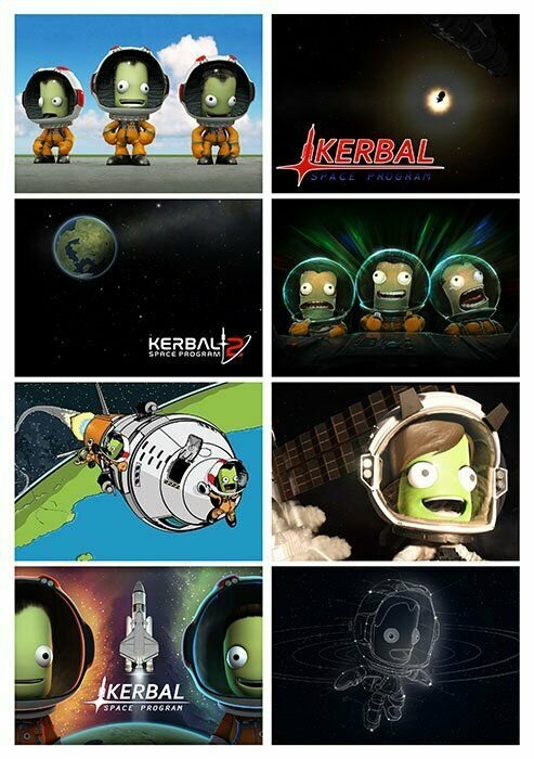 Наклейки "Kerbal Space Program" No.1