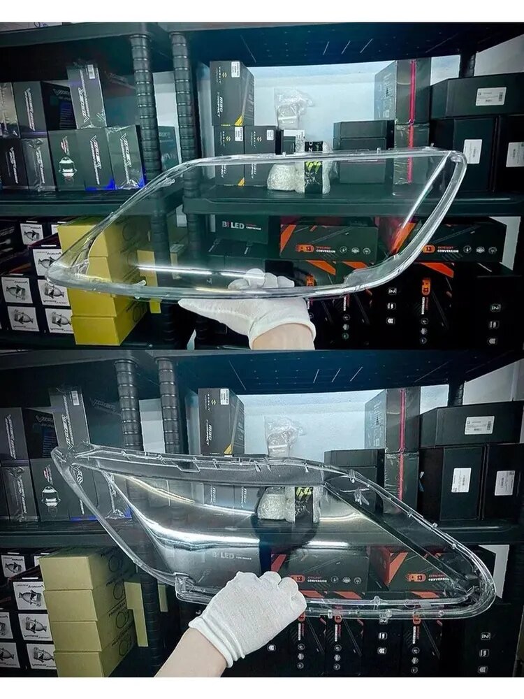 Стекло фары Mazda CX7 2006-2012, комплект 2 шт, оптический поликарбонат