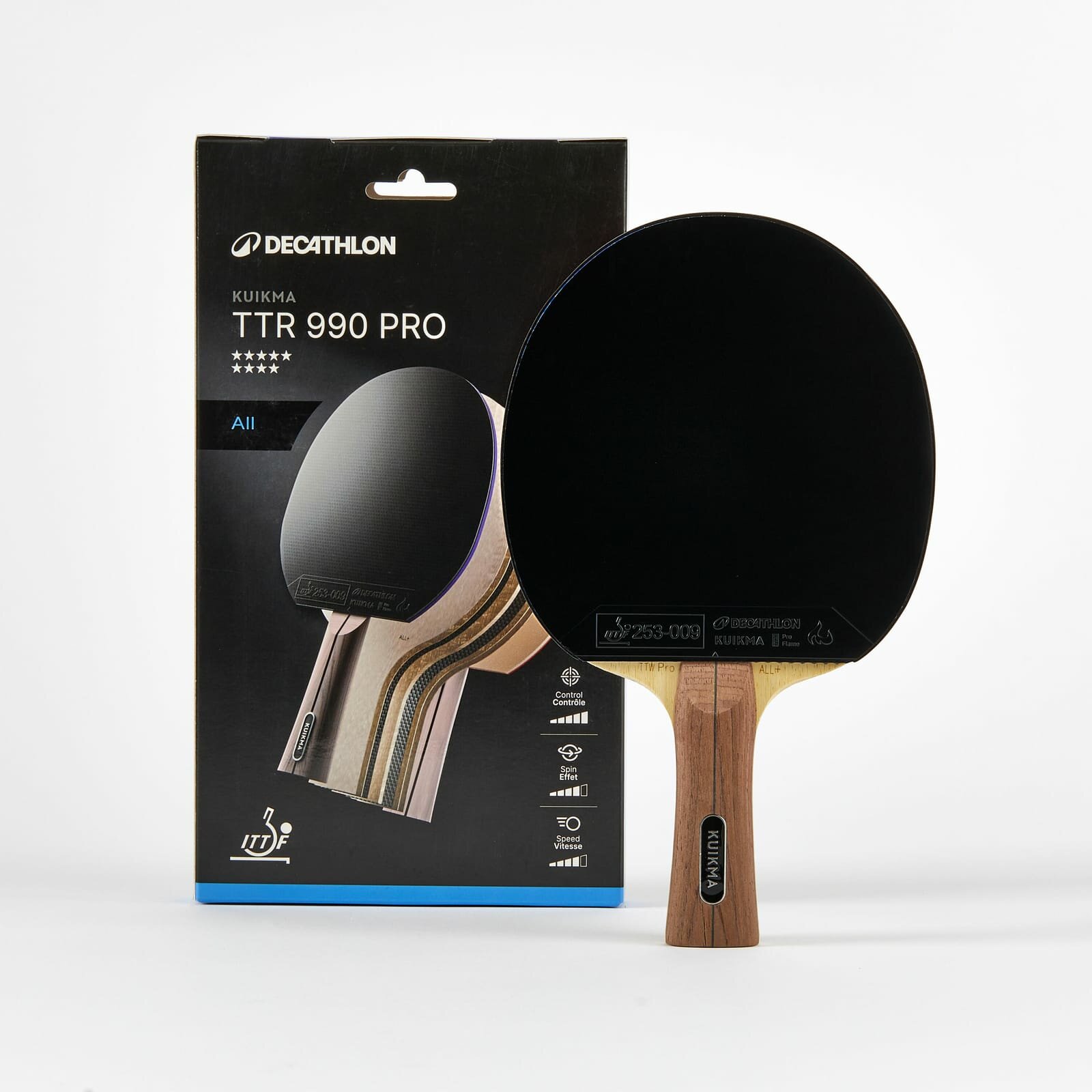 DECATHLON ракетка для настольного тенниса Decathlon Pongori TTR 990 Pro ALC 9*, универсальная