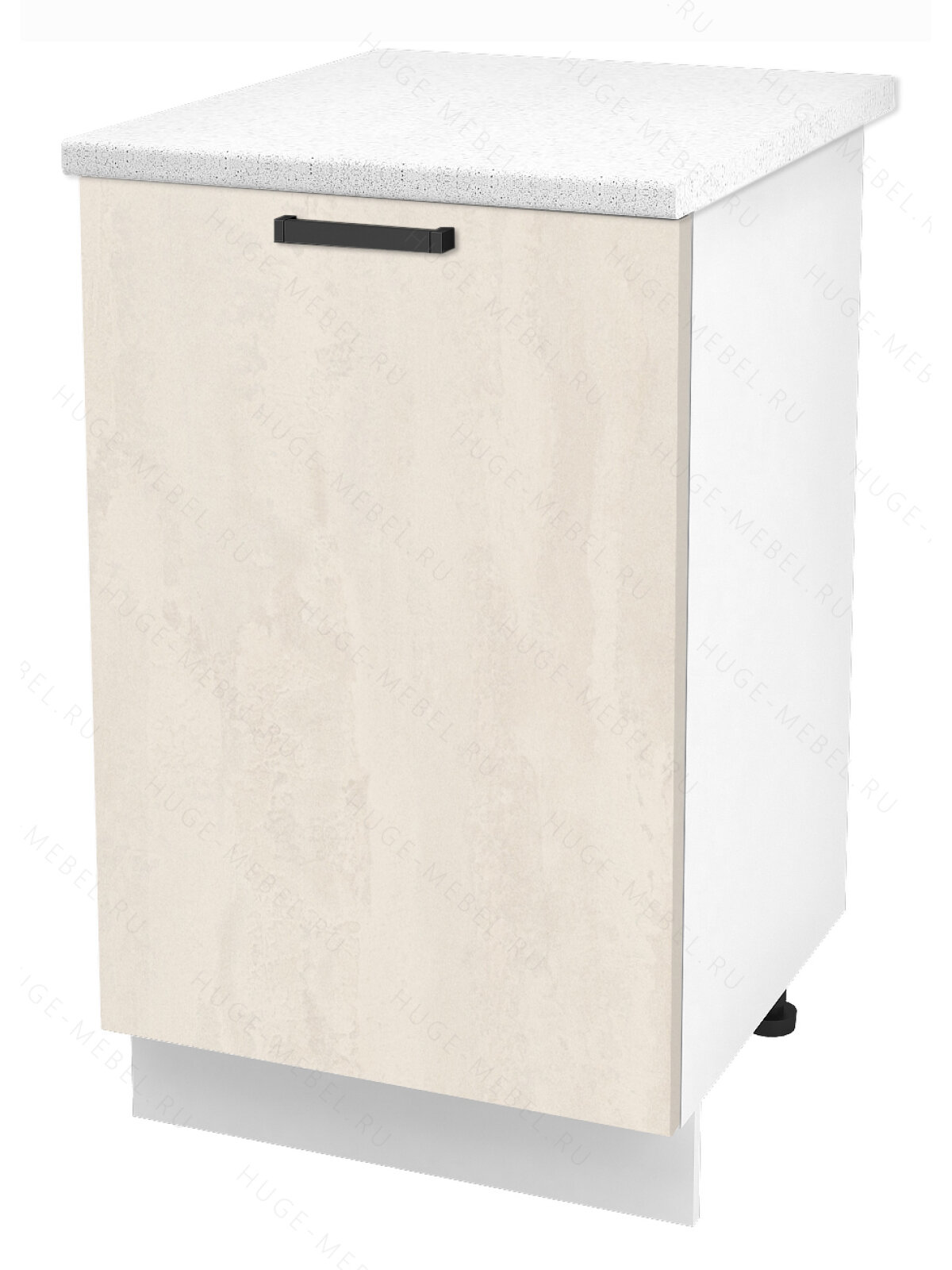 Шкаф кухонный нижний 600 Пасаденна Ф105 (шелковый камень) Huge Mebel. Ширина 600 Высота 840. Модули кухонные нижние Huge Mebel. Ширина 600 Высота 840