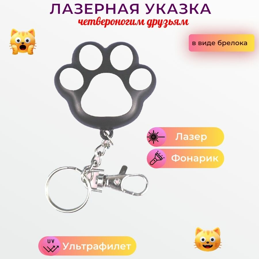 Лазерная указка Лапка для кошек брелок дразнилка