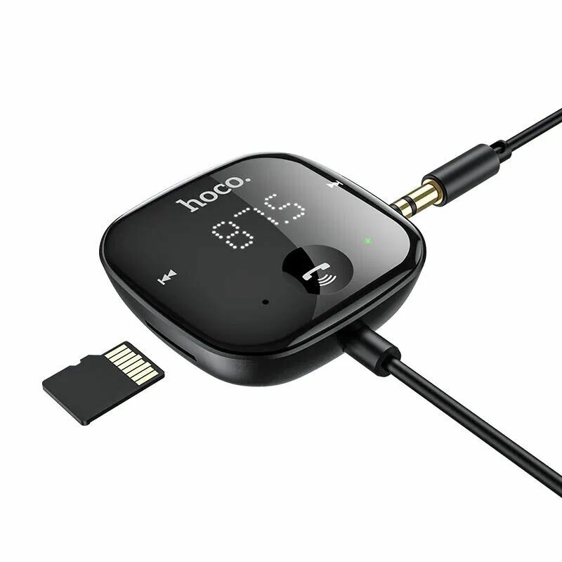 FM-трансмиттер Bluetooth 5.0 для авто с микрофоном, одновременное подключение двух телефонов, TF/AUX, дисплей, MP3