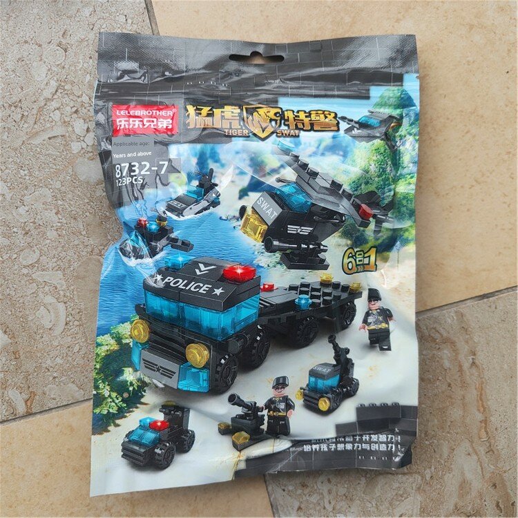 Lele Brothers 8732-7 Специальная Полиция Set, 123 детали развивающие строительные блоки