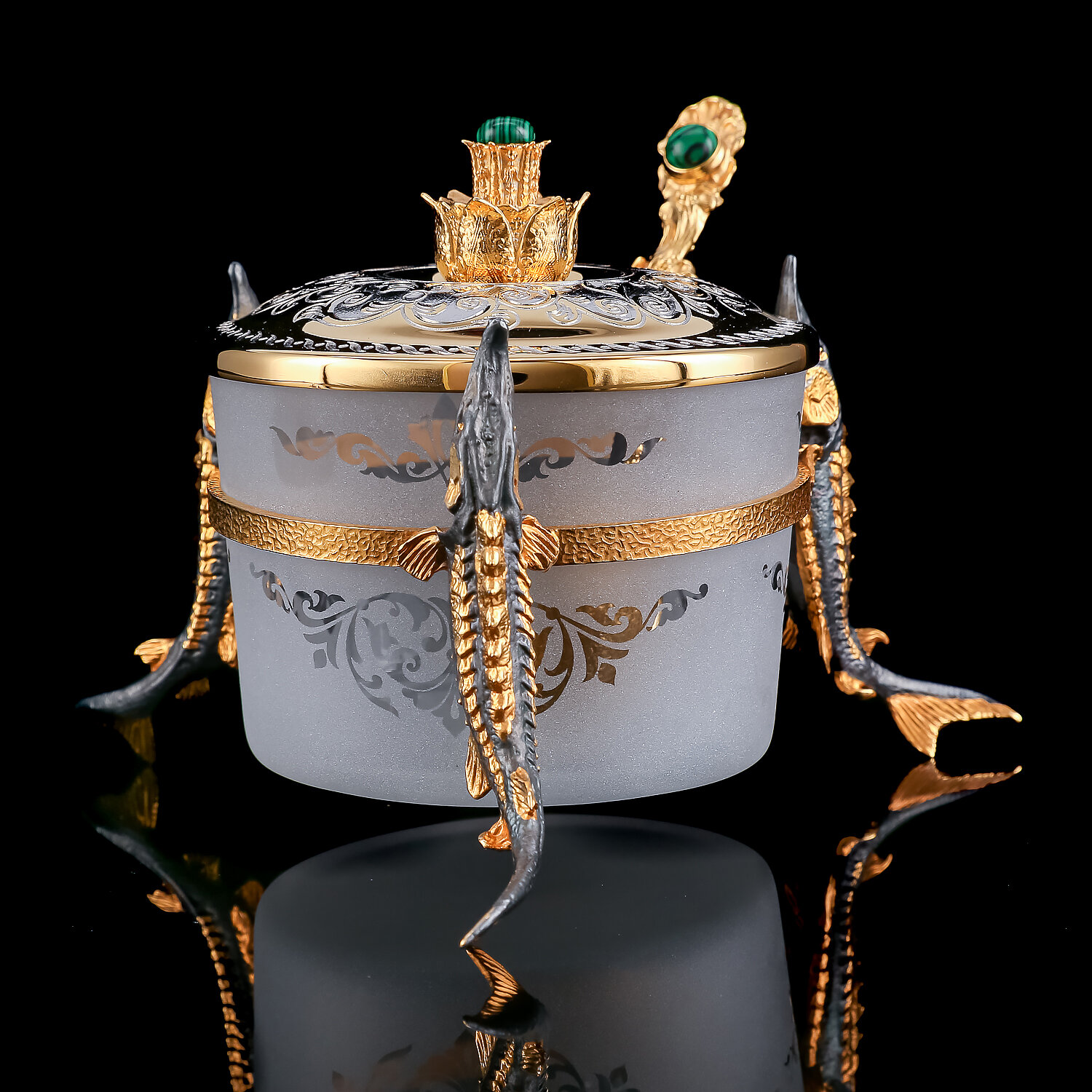 0070124 Златоуст икорница "осетр" ВДНХ 3 шт золоч в ПУ