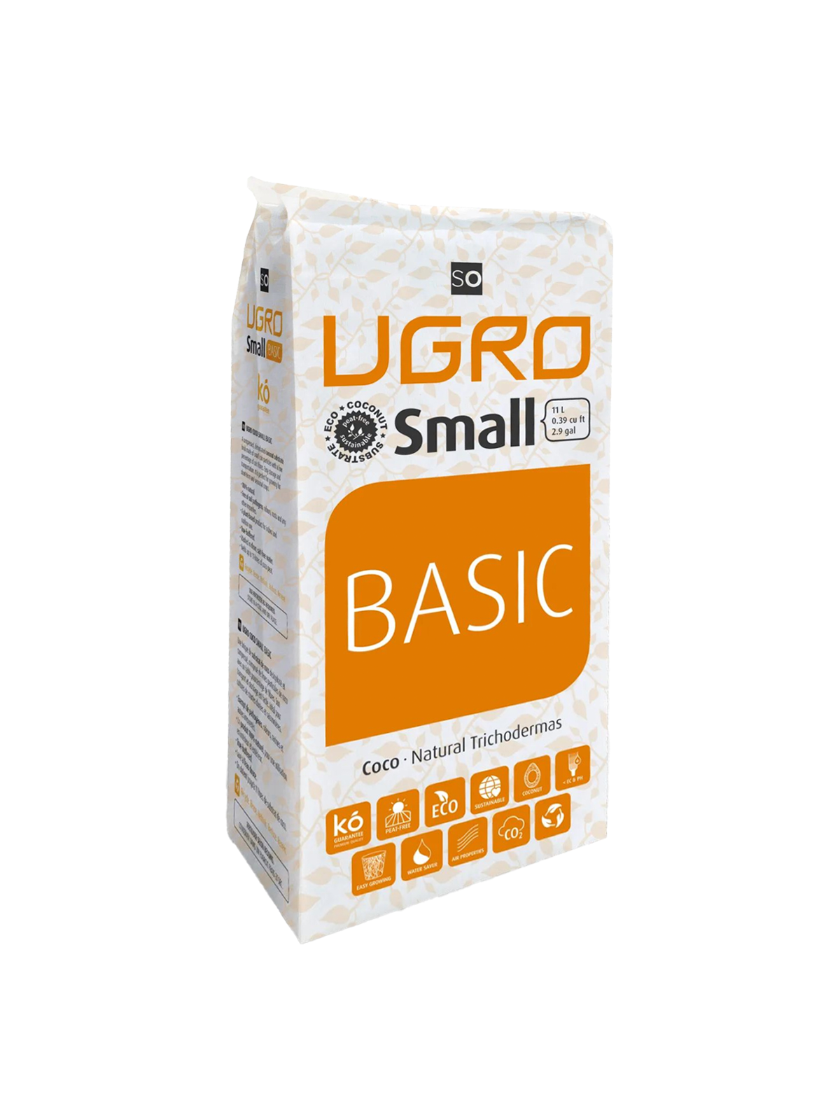 Кокосовый субстрат в брикете / Coco Small Basic, 11 л / UGRO