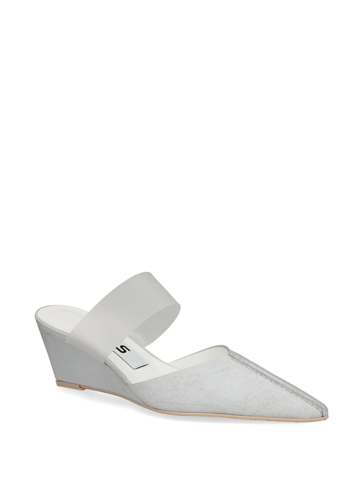 Мюли RAS Square toe leather mules, размер 38, grey — фото 1