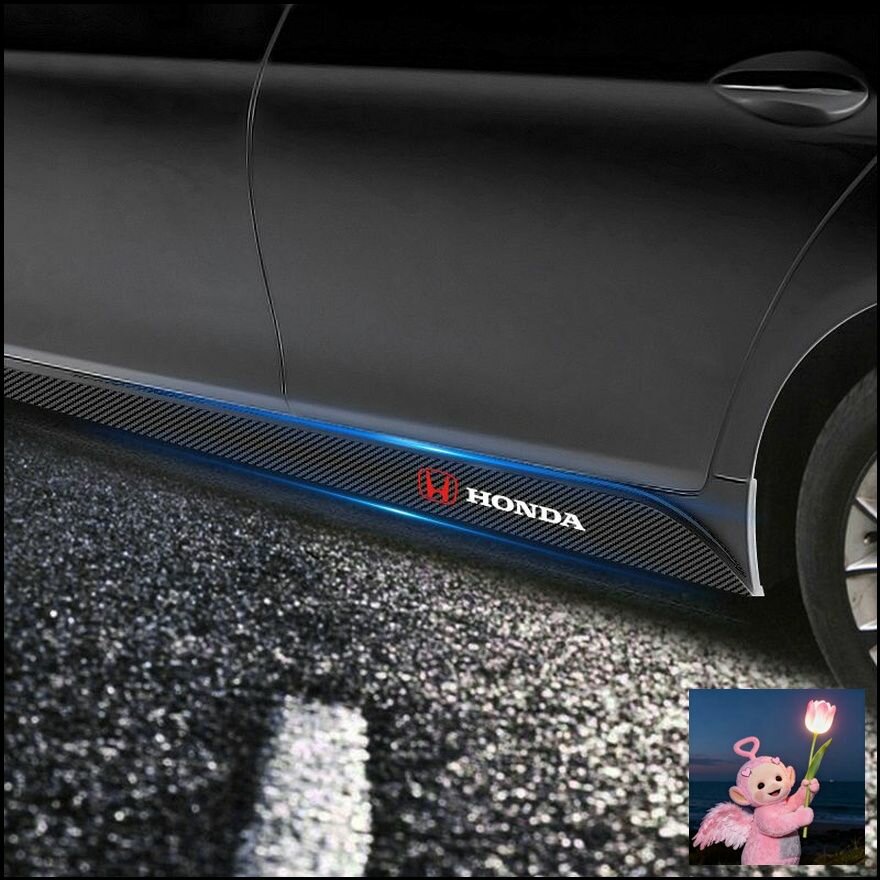 2шт наклеек из углеродного волокна на боковые стороны автомобилей для Honda