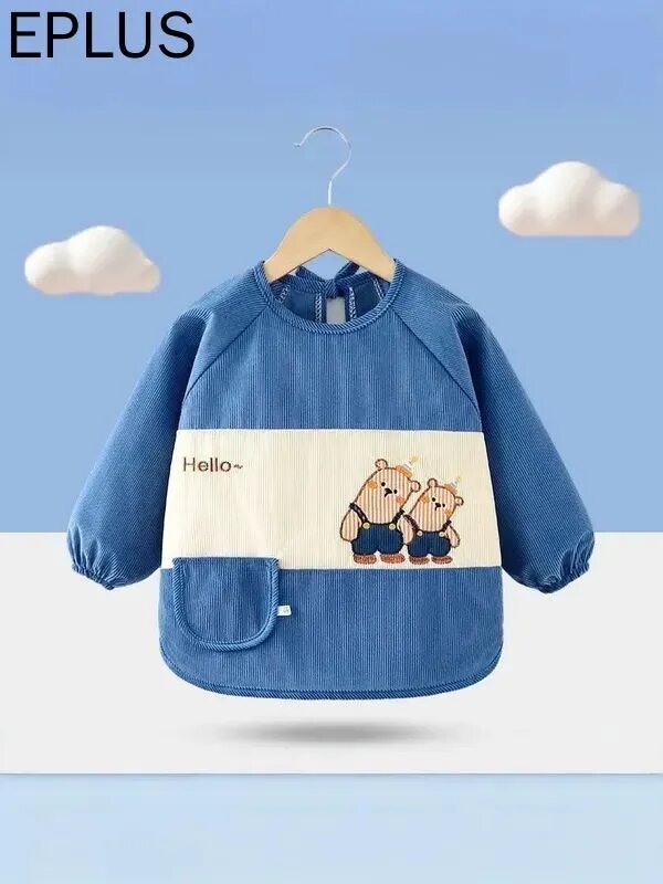 Фартук нагрудник для рисования, рукоделия и творчества детский/Слюнявчик для кормления непромокаемый