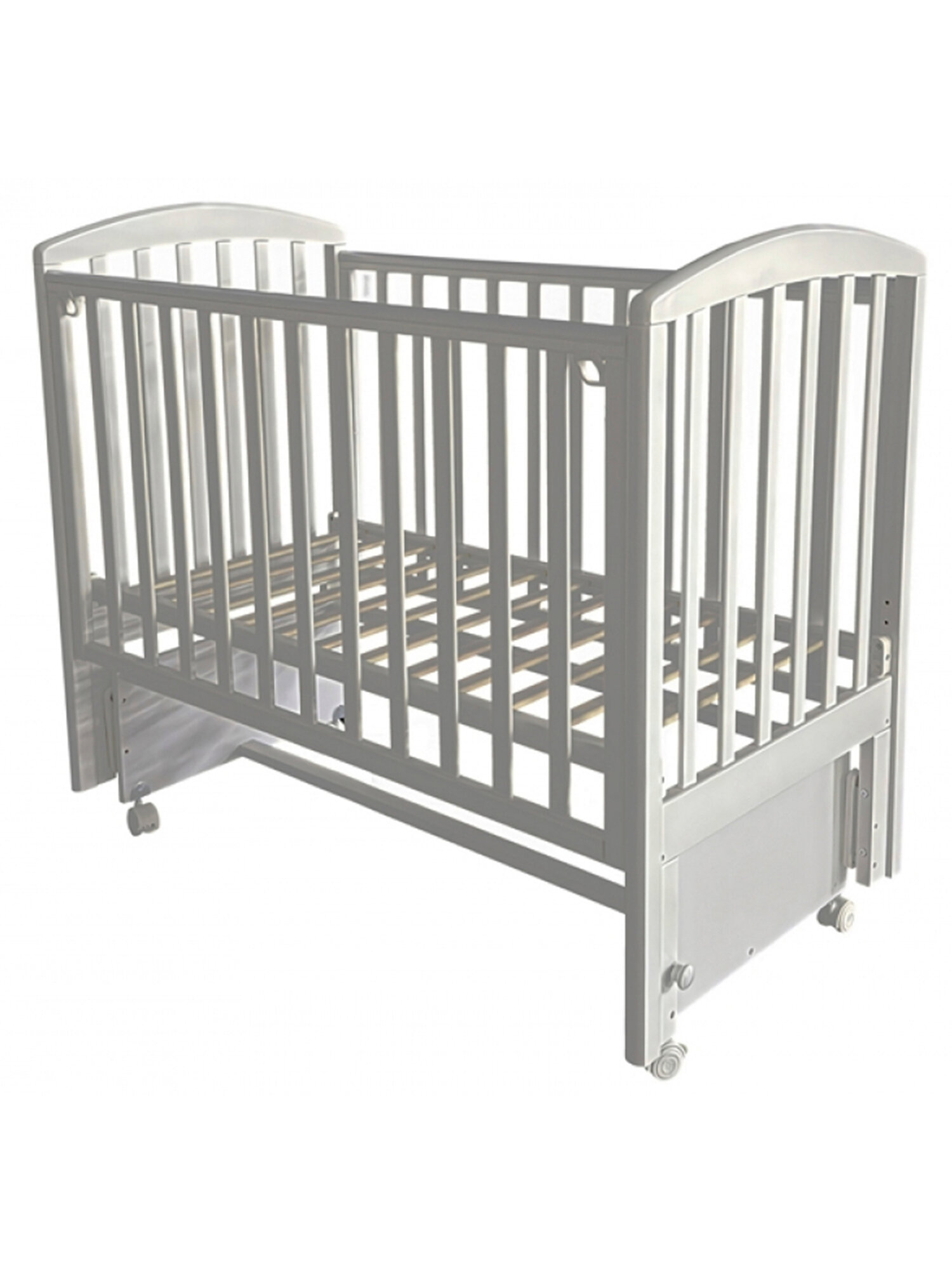 Кроватка детская для новорожденных Антел Люси-1 с универсальным маятником, колесами, лунная ночь