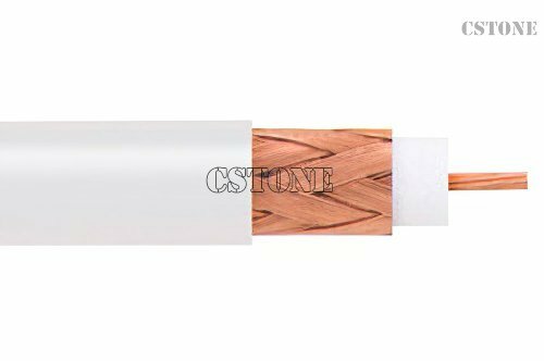 75 Ohm гибкий RG59-P пленум номинальный коаксиальный кабель одинарный экранированный с белый ПВХ-оболочка