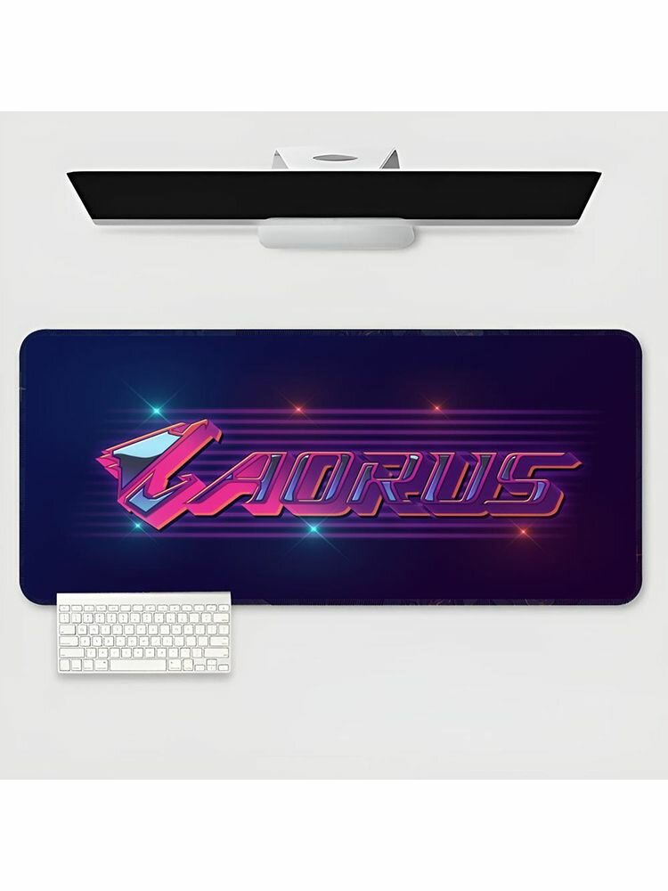 Коврик для мыши AORUS, игровой, нескользящий, для рабочего стола, нескользящая резиновая основа
