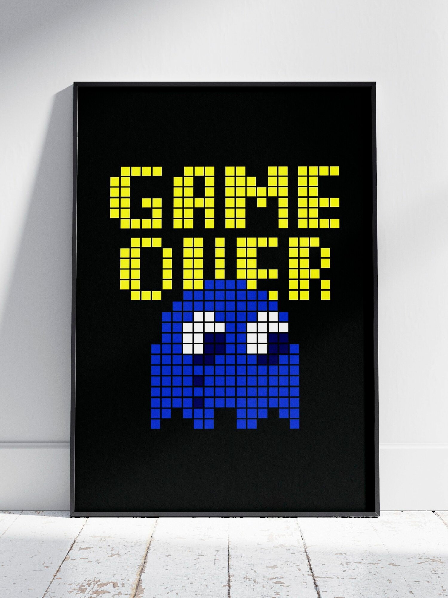 Плакат на стену для интерьера Пиксель Арт и 8 Бит (Game Over 5) - Постер по ретро геймингу формата A4 (21x30 см)