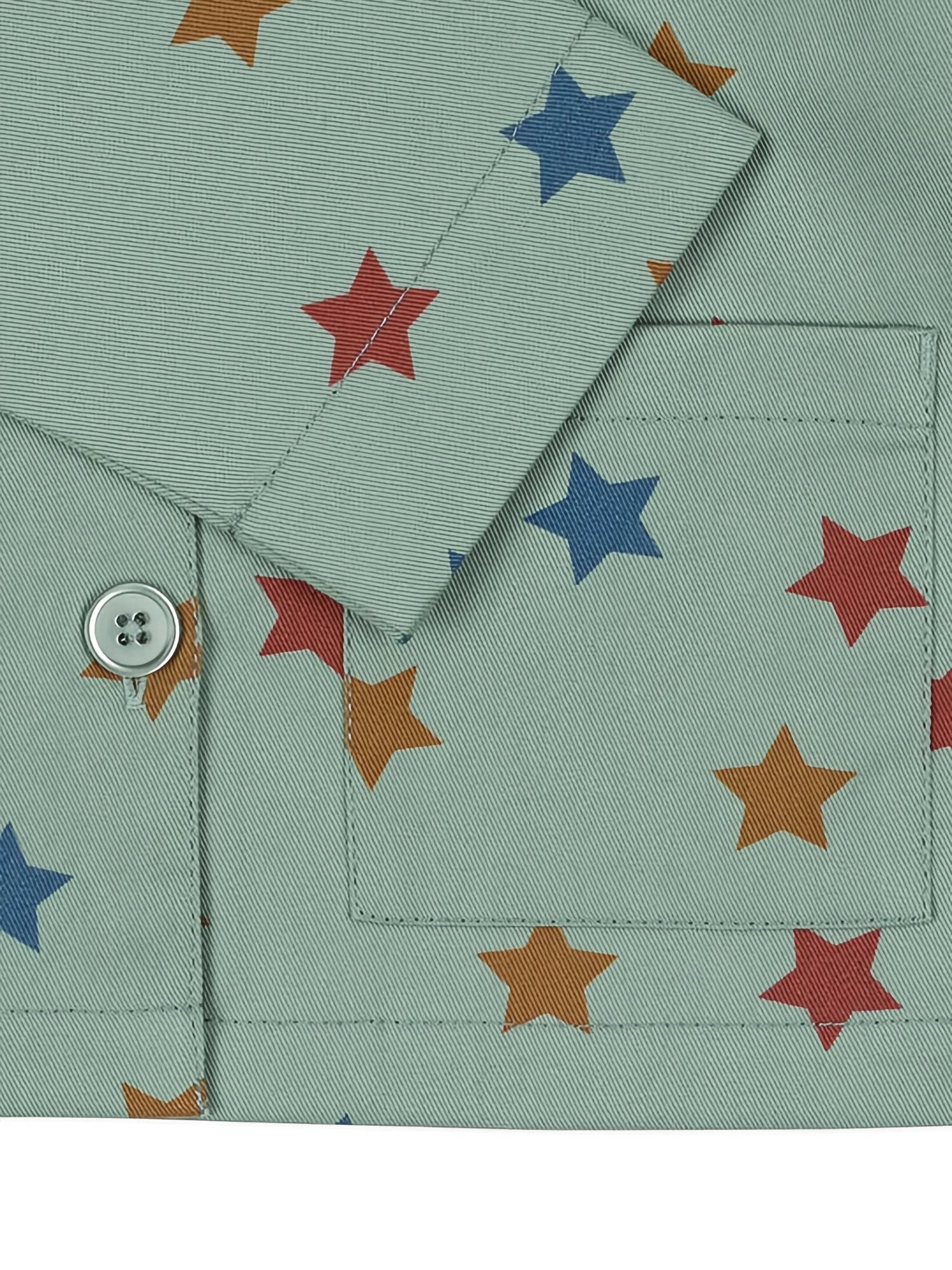 Куртка Konges Slojd Star-print buttoned jacket, размер 134-140, зеленый, — фото 1