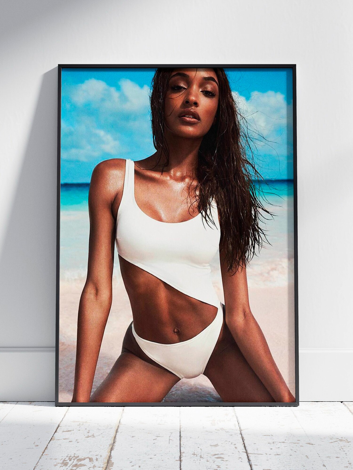 Плакат на стену для интерьера Джордан Данн (Jourdan Dunn 3) - Постер по модели и эстетике формата A4 (21x30 см)