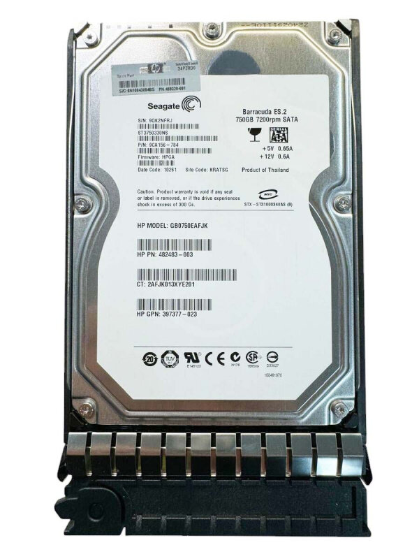 Жесткий диск HP GB0750EAFJK 750Gb SATAII 3,5" HDD