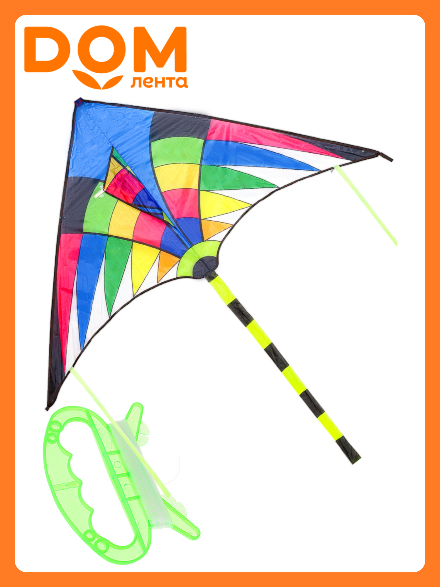 Игрушка Воздушный змей (змей 155*75см, хвост 300см, цвет микс, в пакете)