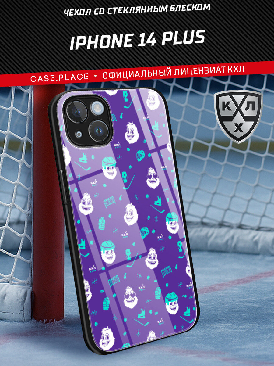 Чехол на Apple iPhone 14 Plus / Айфон 14 Плюс с принтом "КХЛ. Крут 1"